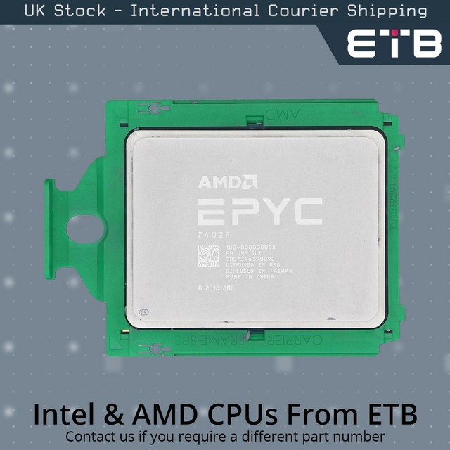 AMD Epyc 7402P Server Processor (3.35 GHz, 24 Cores, Socket SP3) Tray ...