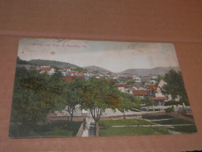 MAHAFFEY PA - 1908 ERA POSTCARD - BIRD'S EYE VIEW - CLEARFIELD COUNTY ...
