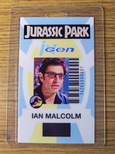 Jurassic Park ID Badge-Ingen Ian Malcolm costume prop cosplay | eBay