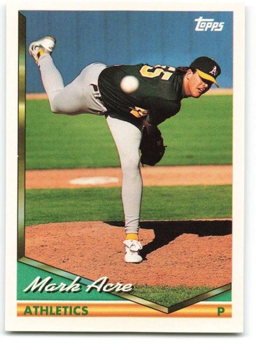 1994 Topps Traded #24T Mark Acre NM-MT RC Rookie Athletics | eBay