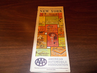 1964 AAA New York Vintage Road Map / "World's Fair Edition" | eBay