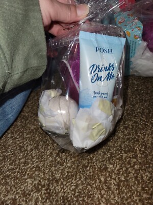 Perfectly Posh DRINKS ON ME Fragrance Free Jelly Face MASK Spa Gift Bag ...