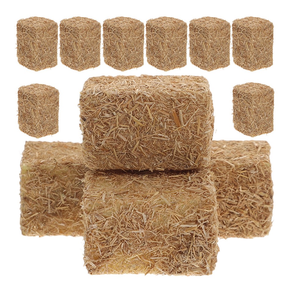 12Pcs Mini Hay Bales Bales Simulation Miniature Hay Farm Toy Dollhouse ...