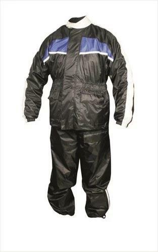 Mens Blue and Black Reflective Motorcycle Rain Suit | eBay