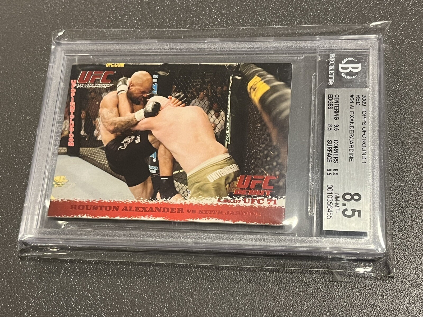 2009 Topps UFC Round 1 Red 1/1 Houston Alexander vs Keith Jardine ...