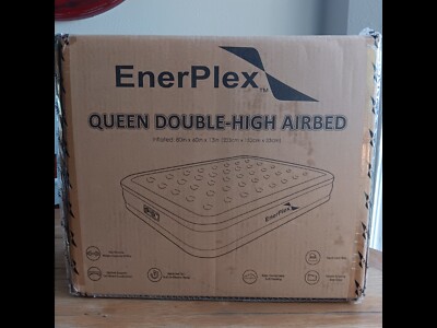 EnerPlex Queen Double-High Air Mattress - Blue Firm W/ Built In Pump | eBay