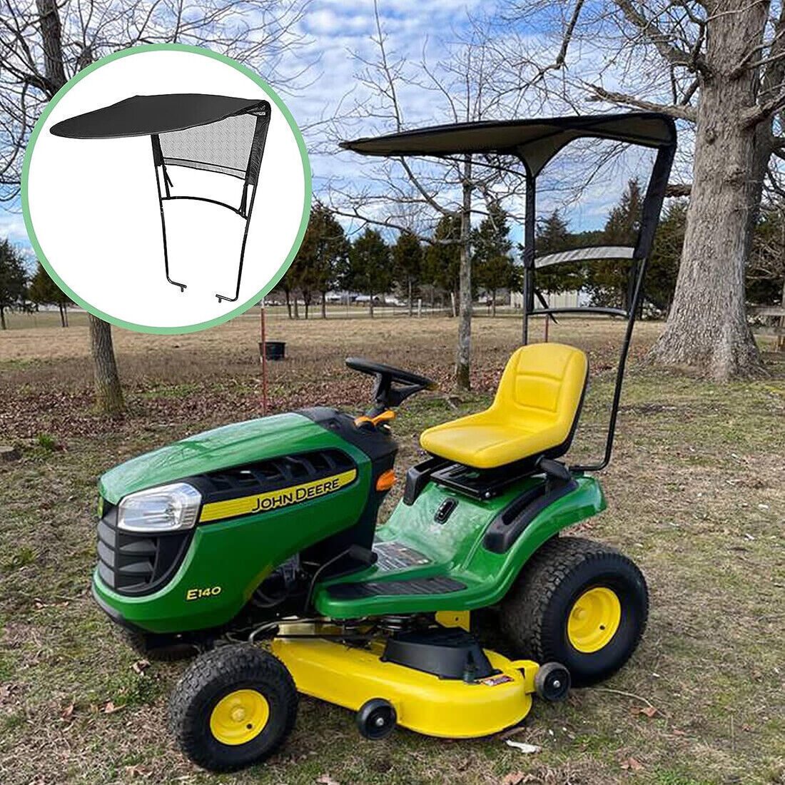 Riding Mower Sun Canopy LP68122 for John Deere 100/S200 Lawn Tractor ...