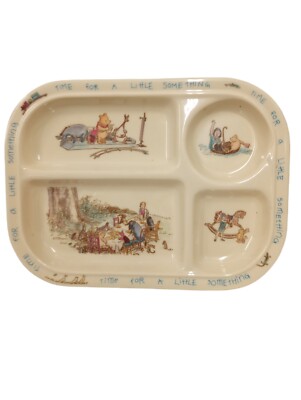 Vintage Selandia Designs Disney Winnie The Pooh 3 Section Plate Kids ...