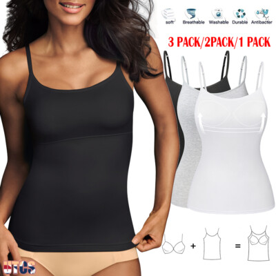 Women's Cool Comfort Firm Tummy Control Tank Tops Camisole Body Shaper ...