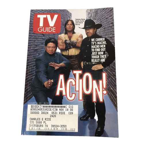 Vintage 1999 August 14-20 TV Guide - Chuck Norris Kevin Sorbo Sammo ...