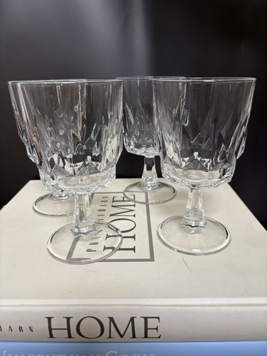 Vintage Arcoroc Arctic Wine/Water Goblets Clear Glass set of 4 | eBay