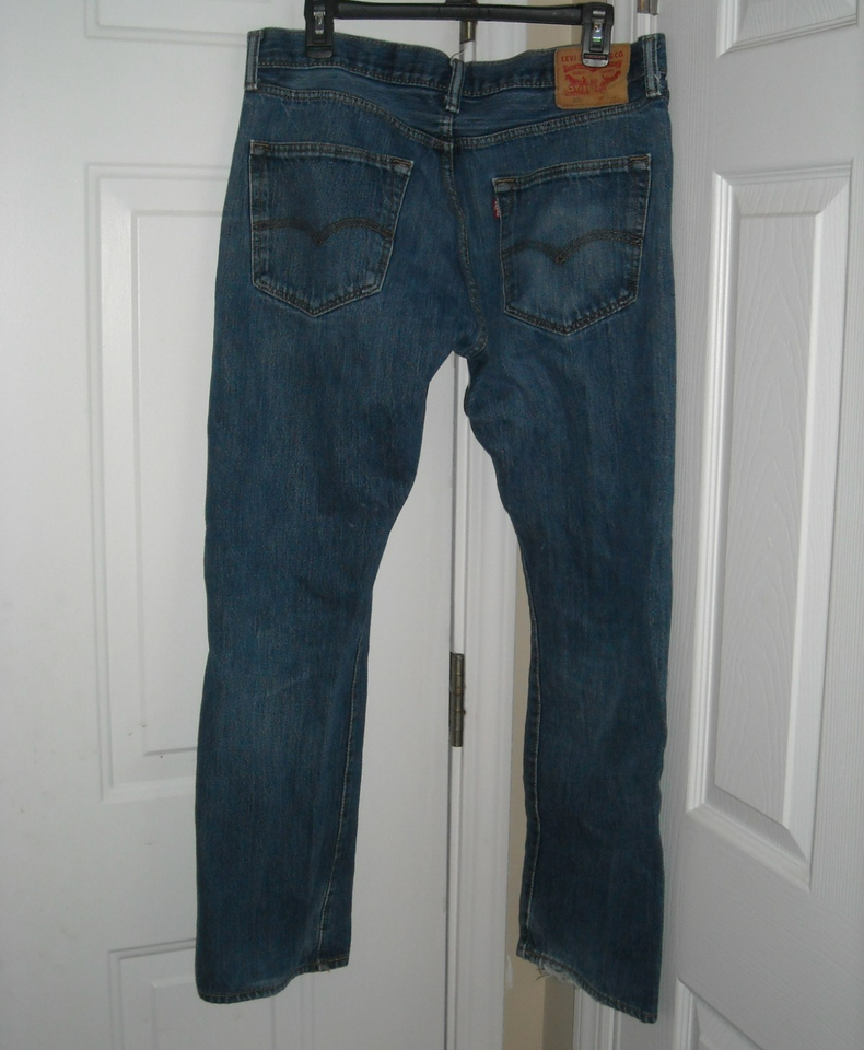Levi's 501 Men's Blue Jeans 36 X 30, Button Fly Cotton Jeans | eBay
