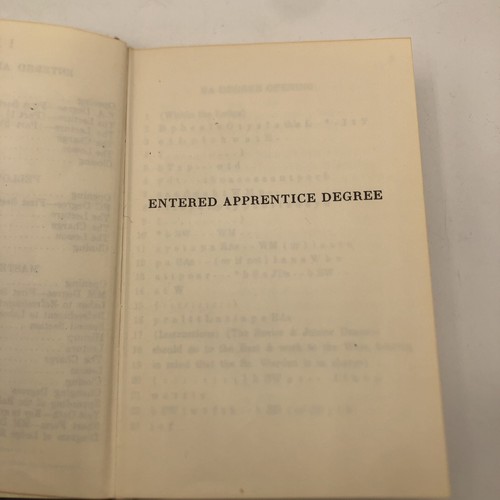 1963 ENTERED APPRENTICE DEGREE BOOK MASTER MASON CODE BOOK - FREE SHIPPING | eBay