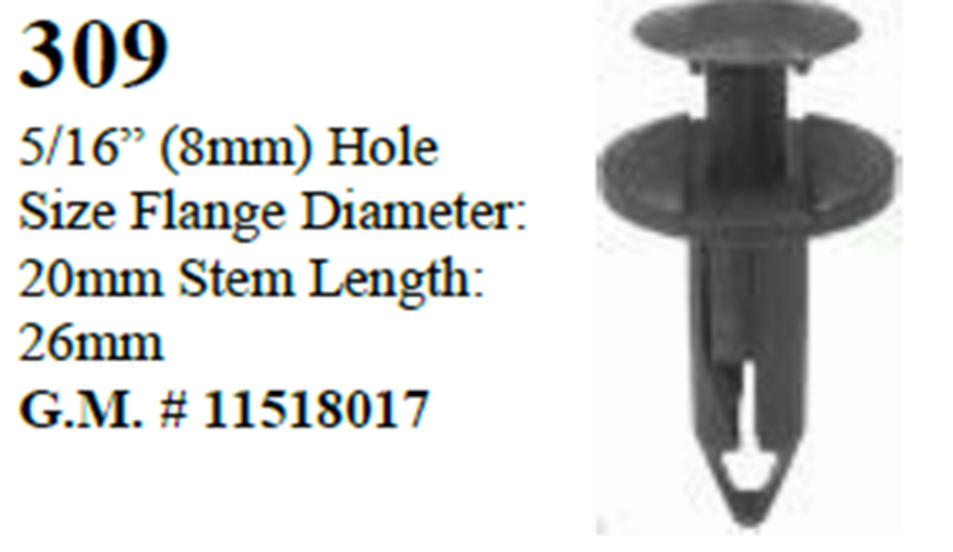 50 Pcs Liner Cover Panel Push Fender Clip Retainer Compatible with G.M ...