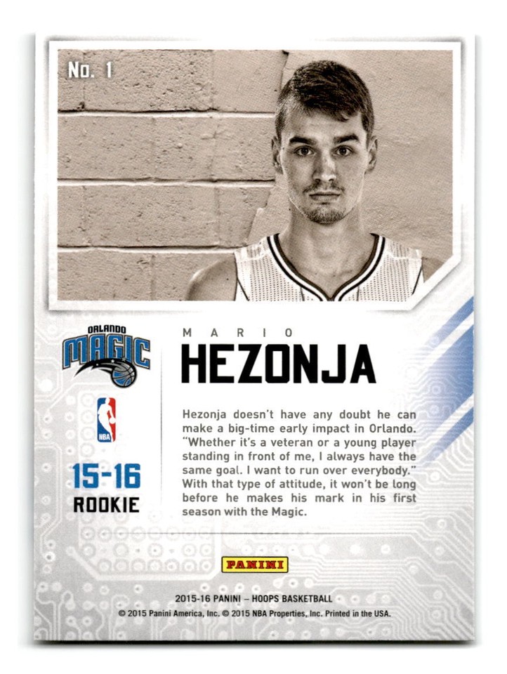 2015-Hoops-#1-Mario Hezonja-Orlando Magic | eBay