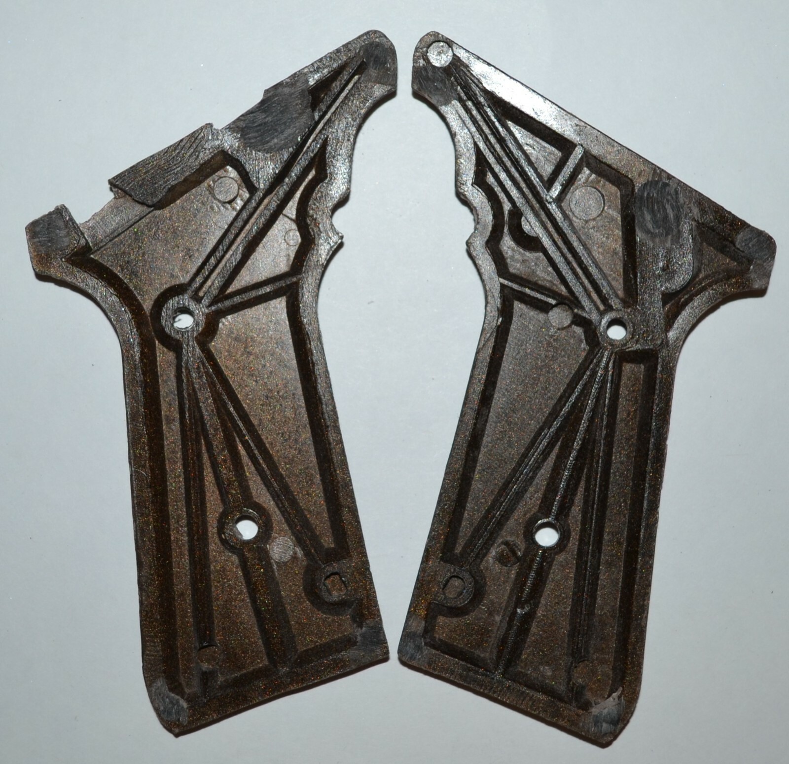 Browning Buckmark UFX Pistol Grips dark brown plastic with mercury ...