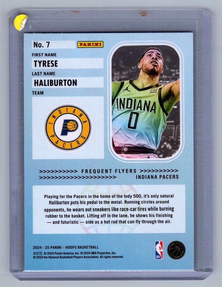 2024-25 Panini Nba Hoops - Frequent Flyers Tyrese Haliburton #7 | eBay