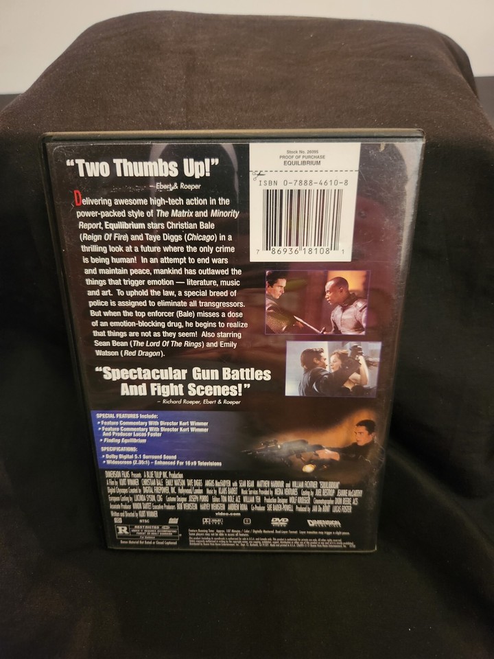 Equilibrium (DVD, 2003) 786936181081| eBay
