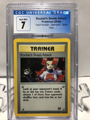 Rocket's Sneak Attack 16/82 CGC 7 - Team Rocket HOLO- - Pokémon Card | eBay