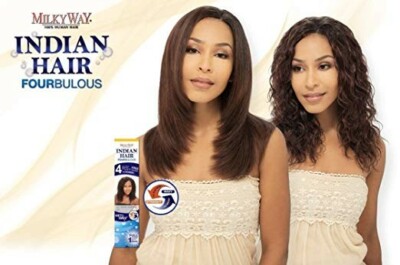 MILKY WAY Fourbulous 100% Human Hair #1B - INDIAN BODY FLIP 4 PCS (Wet ...
