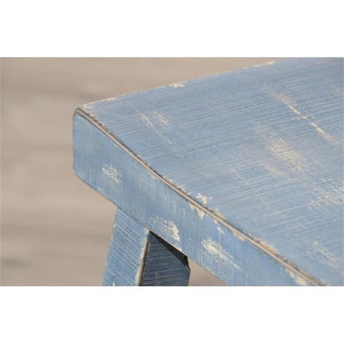 Pemberly Row Contemporary Mahogany Solids Ocean Blue Counter Wood Table ...