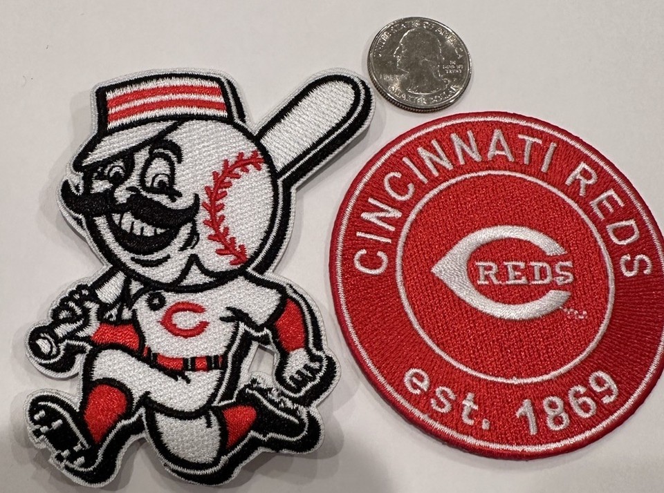 2-Cincinnati Reds Embroidered iron on patches 3.5”x 2.5” & 3”x 3 ...