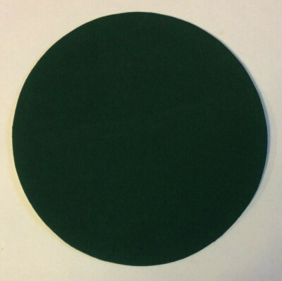 New 5" Round Green Felt Pad W/ Adhesive Back For Lamp Bases, Vases, Etc ...