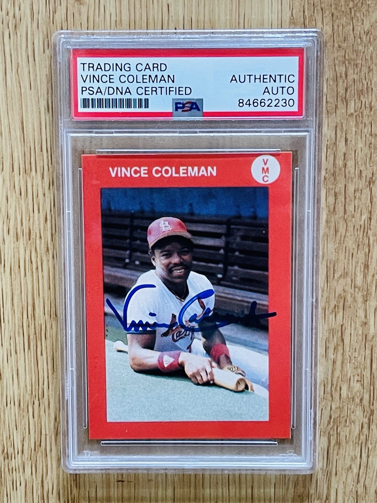 RARE! 1995 Kondritz Sample Promo Rookie Card SIGNED Vince Coleman ...