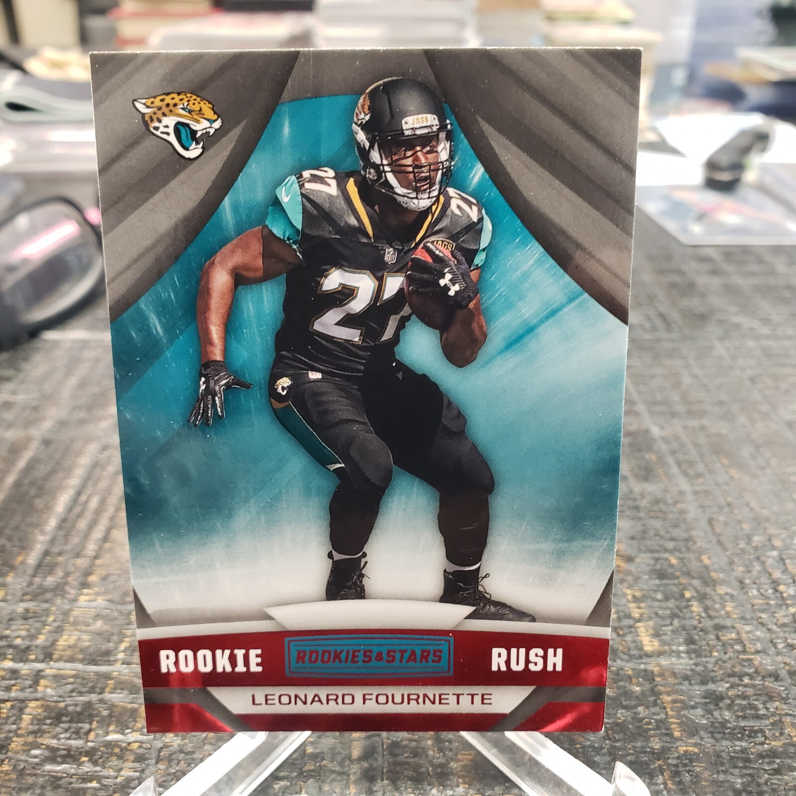 2017 Panini Rookies And Stars Rookie Rush Red Foil Leonard Fournette Rc ...
