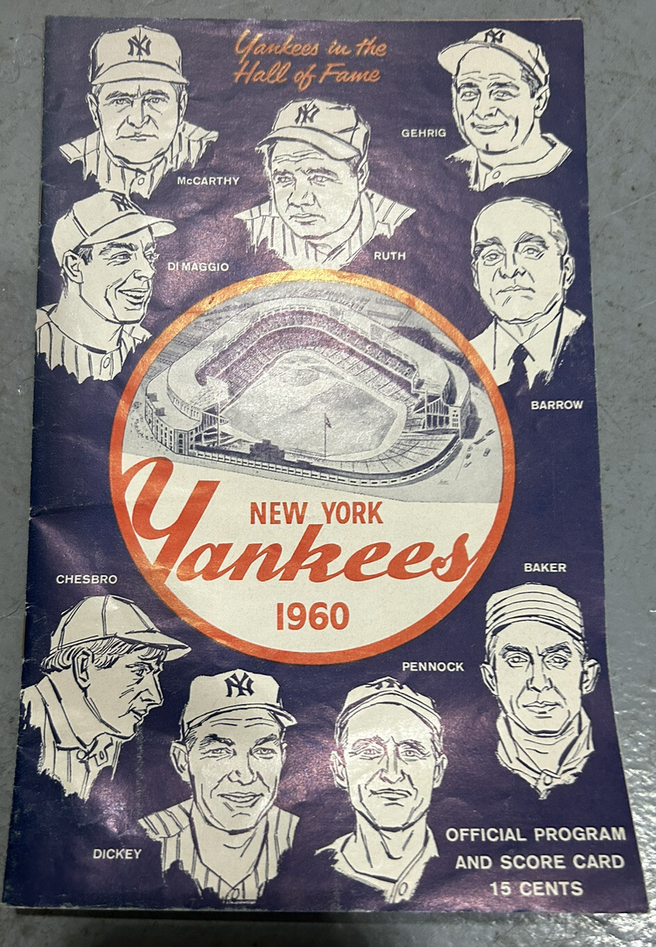 1960 New York Yankees Official Program And Score Card | eBay