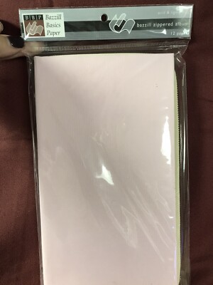 Bazzill Basics Paper Zippered Album 5” x 9” Magnetic Cover 12 Pages ...