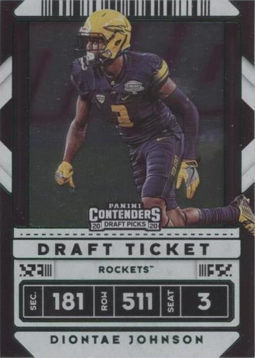 2020 Panini Contenders Draft Picks - Diontae Johnson #34 Draft Ticket ...