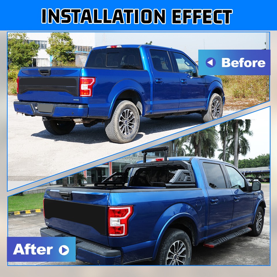 Modular Adjustable Bed Chase Rack Roll Bar For 2019-2024 Ford Ranger ...