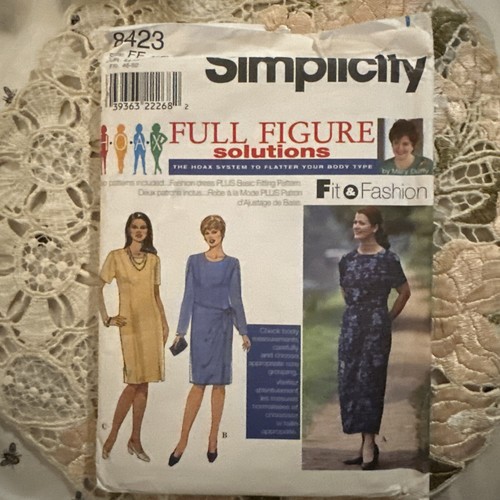Vintage 1998 Simplicity Sewing Pattern 8423 Womens Dress Size 18 20 22 ...