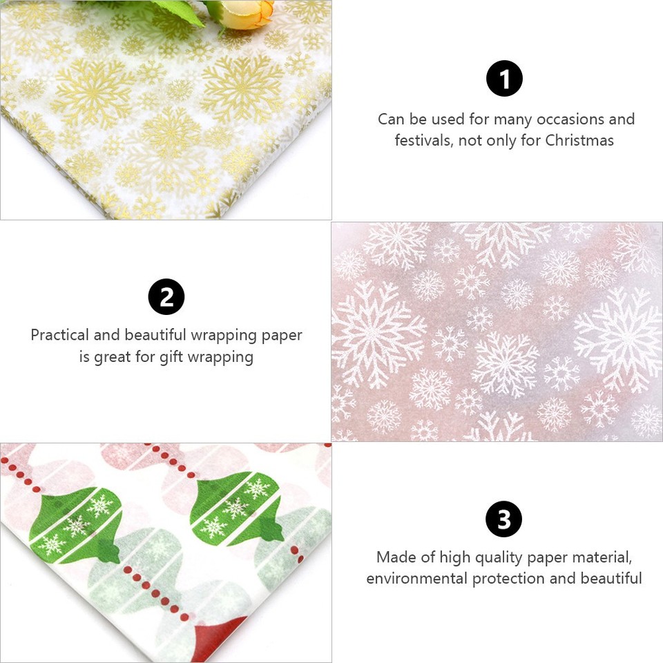 50Pcs Christmas Series Tissue Paper DIY Gift Wrapping Paper ( Type ...