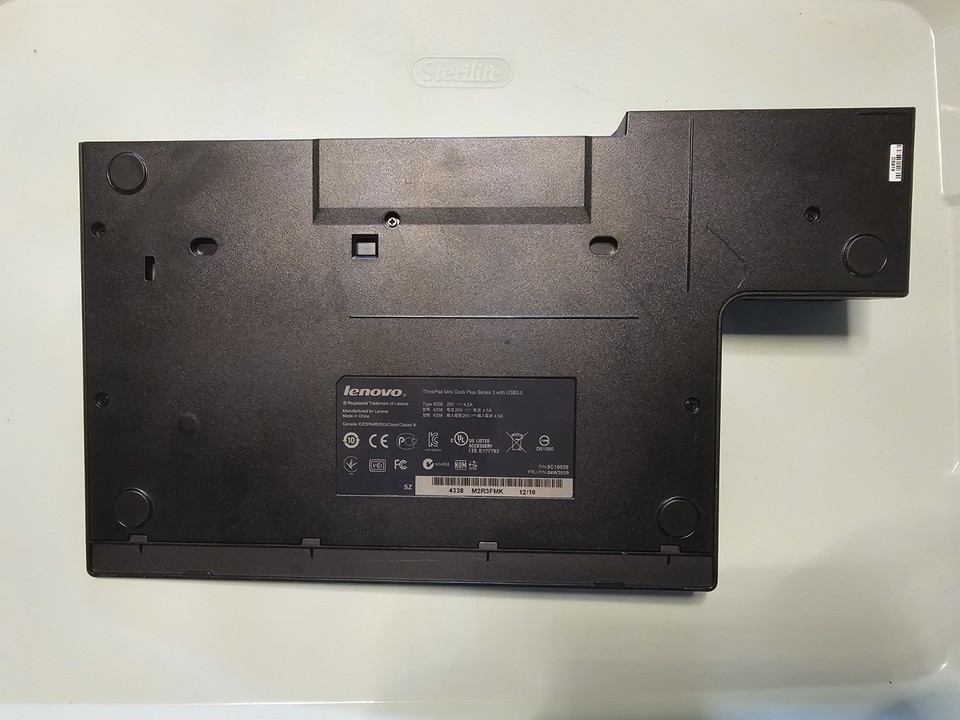 Lenovo Thinkpad Mini Dock Plus Series 3 USB 3.0 - 4338 no Power Supply ...