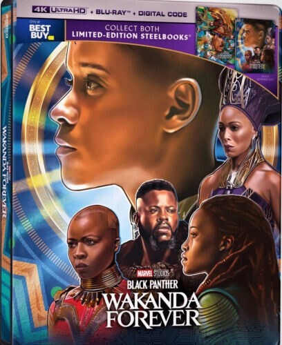 Black Panther: Wakanda Forever - Wakanda Steelbook - 4K UHD/Blu-ray - NEW