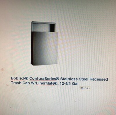 Bobrick 43644 ConturaSeries 12.8 Gallon Recessed Waste Receptacle | eBay