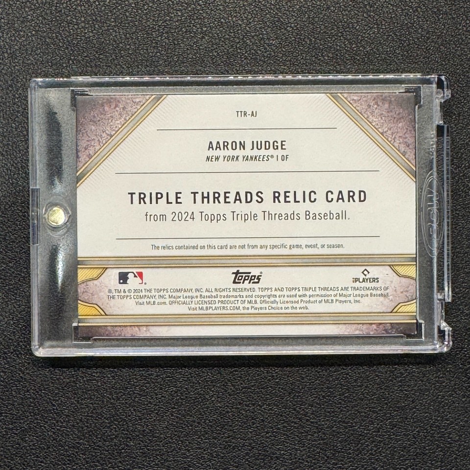 2024 Topps Triple Thread Aaron Judge /9 TTR-AJ Game Used | eBay