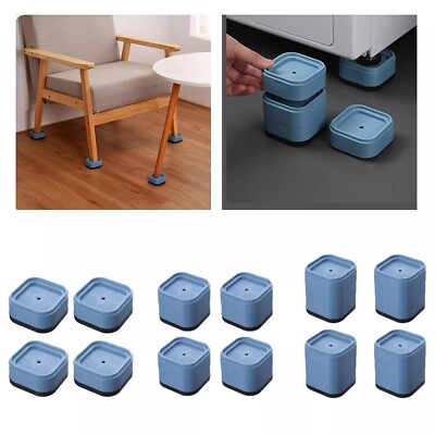 4Pcs Furniture Raiser Blocks Bed Risers for Bed Frame Legs Table Legs ...