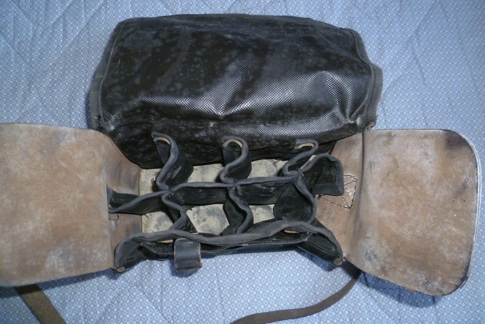 Sacoche cuir & toile Musette Etui Gendarmerie CRS Police Armée Moto ...