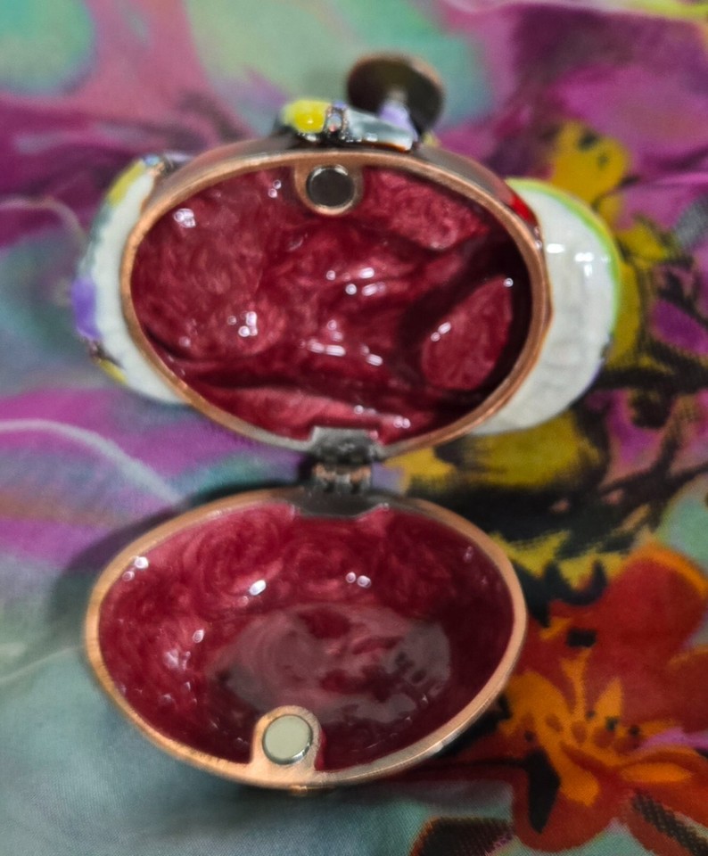 Bejeweled Year Of Snake Trinket Box Enamel Crystals Coin In Mouth ...