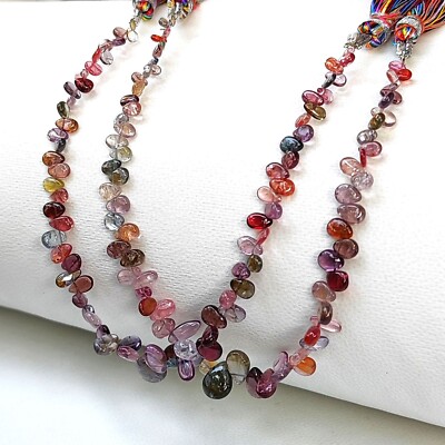 Natural Rainbow Spinel Gems 5x3 to 8x6 mm Size Smooth Pear Shape Beads ...