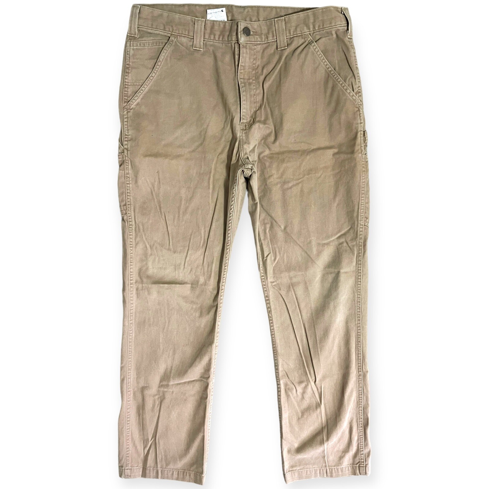 Carhartt Relaxed Fit Tan Carpenter Work Pants B324-DK… - Gem