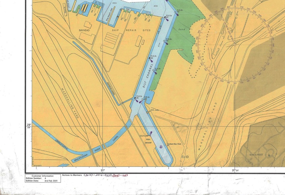 Admiralty 643 Republic Of South Africa East Coast Durban Harbour Map ...
