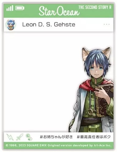 CHARACTER CARD LEON D S GAMES STAR OCEAN SECOND STORY R ACRYLIC PHOTO ...
