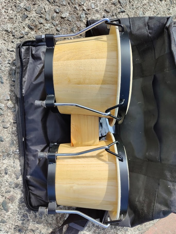 Bongo Drums - Set of Wooden Bongo Drums | eBay UK