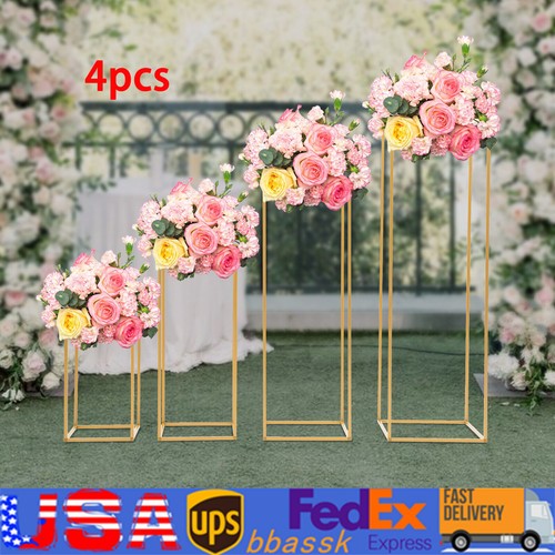 4PCS Flower Stand Wedding Decoration Table Ornament Aisle Road Lead ...