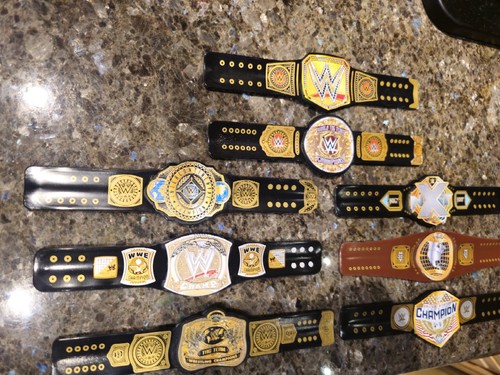 WWE Championship Title Slapband bracelets 8 Pack Set Lot Series 1 ...