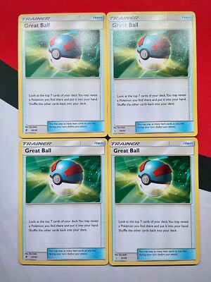 Great Ball Trainer Item 21/30 Sun & Moon Trainer Kit x4 Pokemon Playset ...